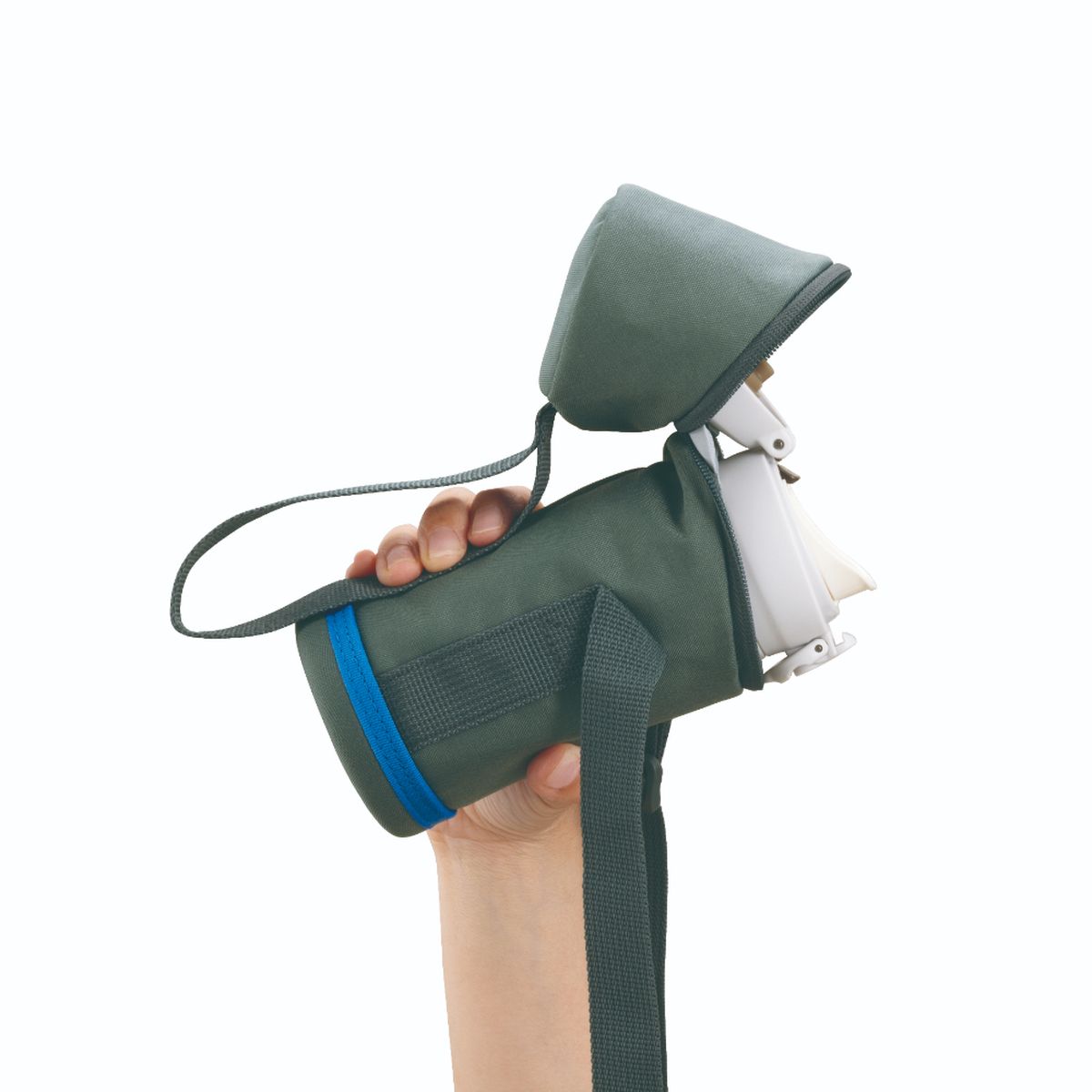 ひかりTVショッピング | THERMOS マイボトルポーチ ブラックブルー水筒用 ストラップ付 350-400ml対応 APG-352_BK-BL｜サーモス