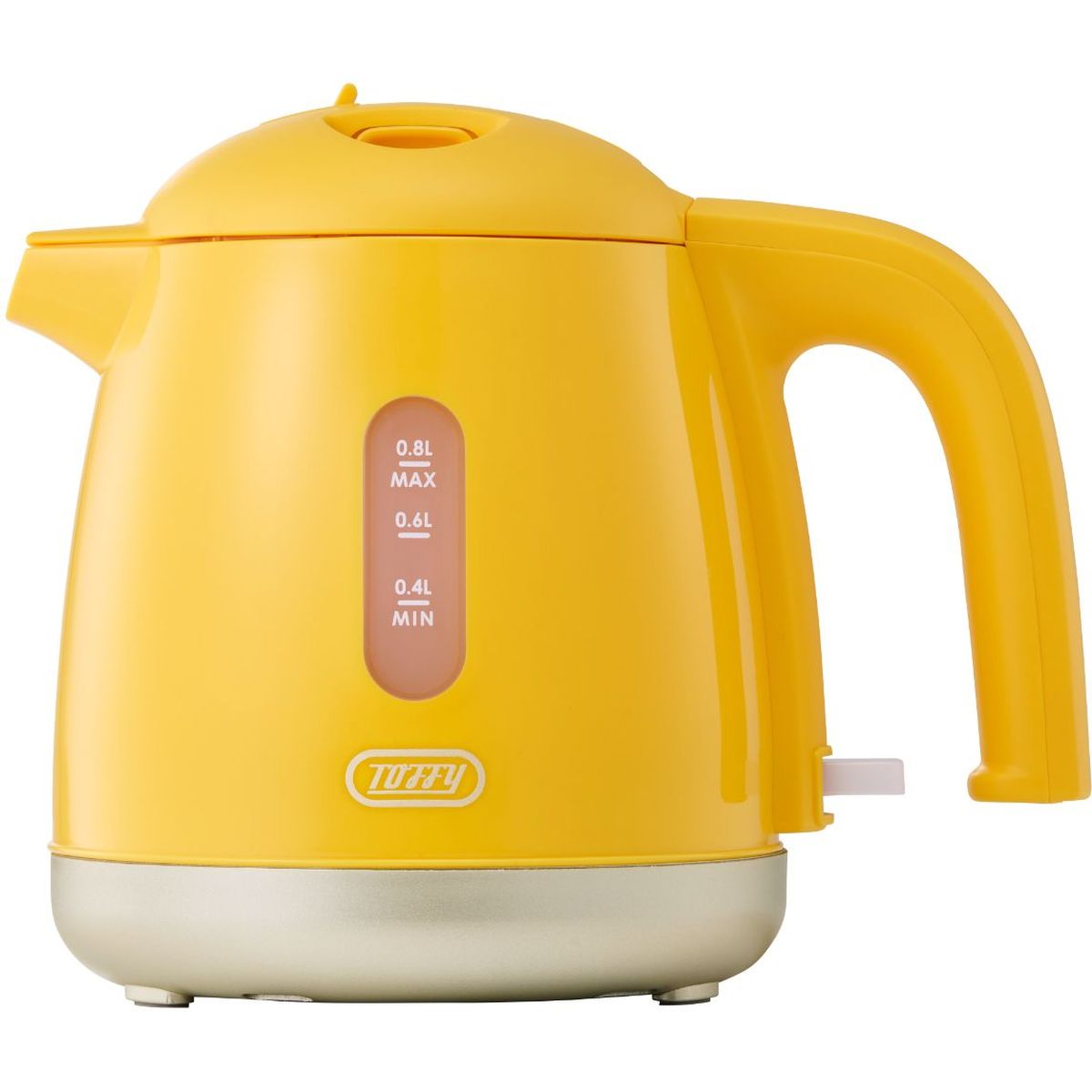 ひかりTVショッピング | Toffy 電気ケトル 0.8L カナリヤイエロー 給湯ロック付き お手入れ簡単 安全 おしゃれ かわいい トフィーハッピーコレクション K-HKT1-CAY｜ラドンナ