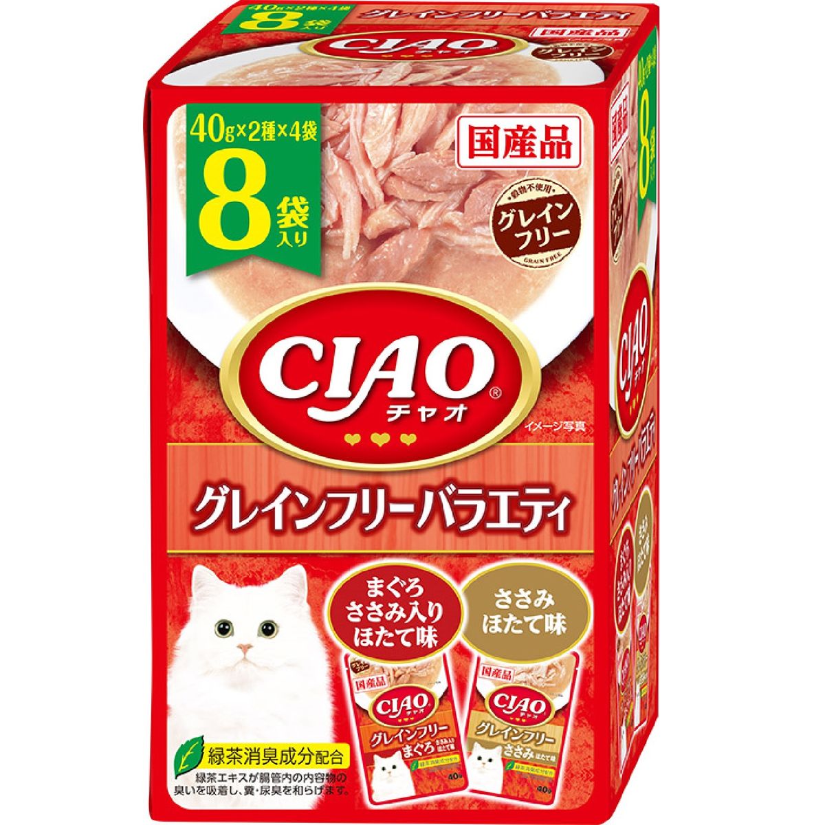 ひかりTVショッピング | CIAOパウチ 8個パック グレインフリーバラエティ 40g×8×12